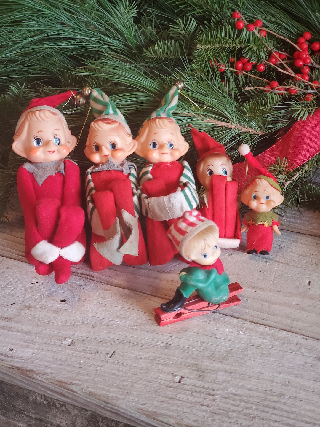 Vintage Christmas Elf Pixie Knee Hugger, 1950s Christmas Pixie ...