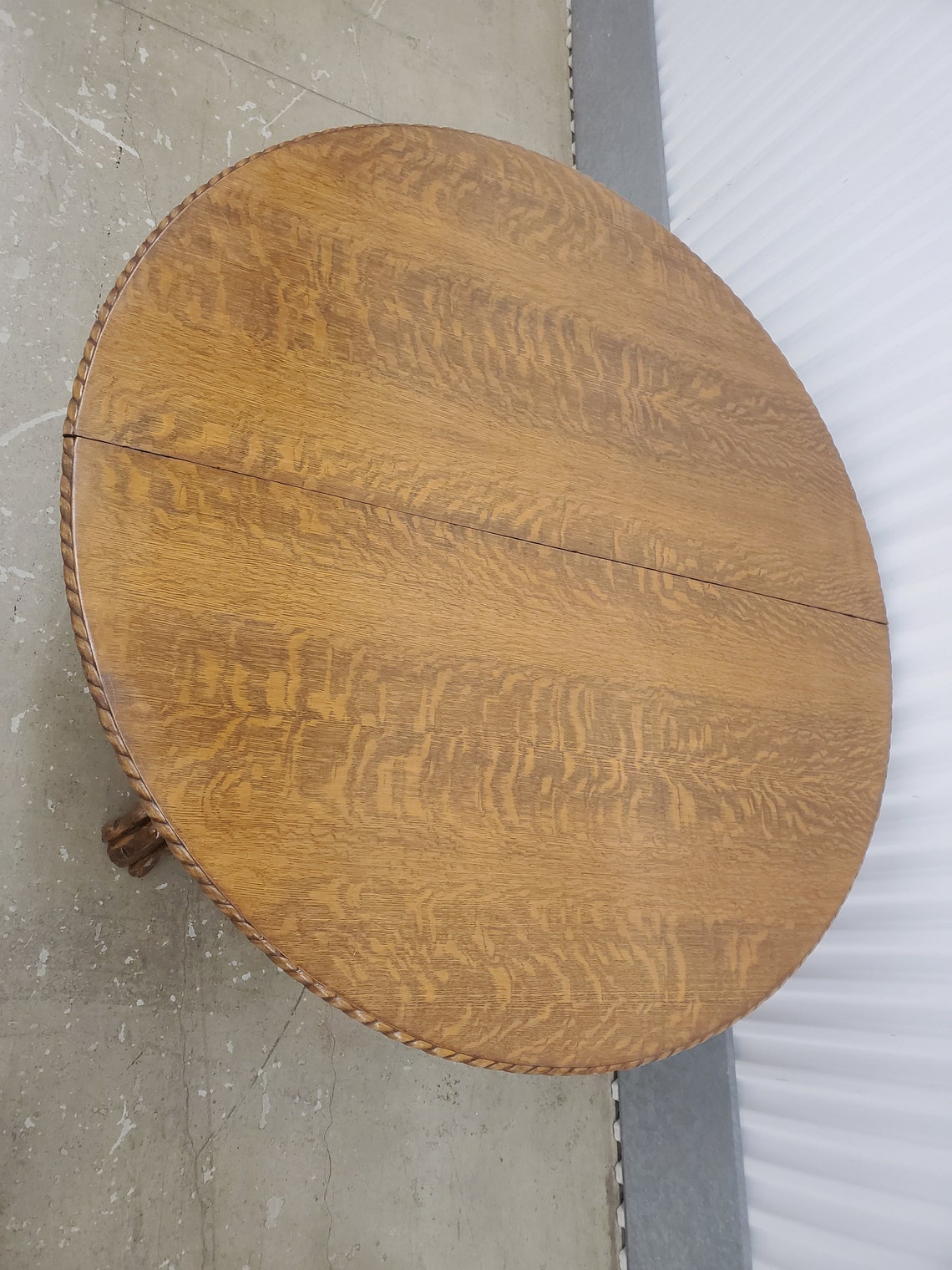 Antique Tiger Oak Wood Dining Table Antique Round Oak Table - Etsy