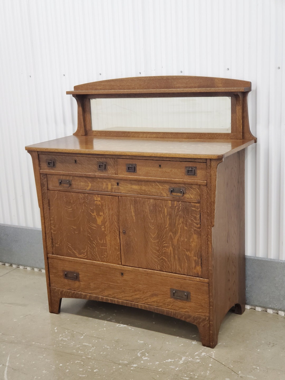 Antique Sideboard, Antique Bar, Tiger Oak Sideboard Furniture - Etsy