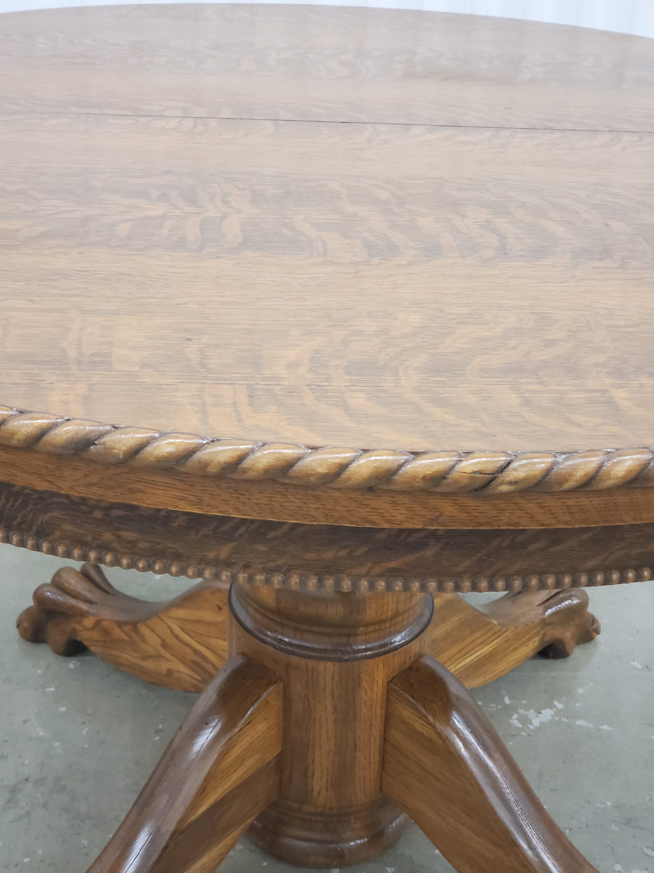 Antique Tiger Oak Wood Dining Table Antique Round Oak Table - Etsy