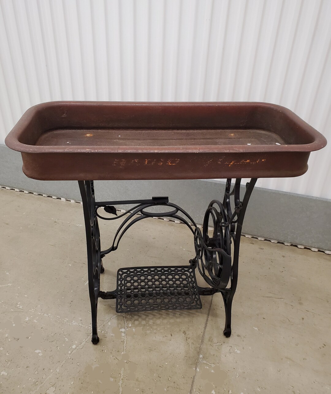 Antique Sewing Base Table, Repurposed Sewing Base, Unique End Table ...