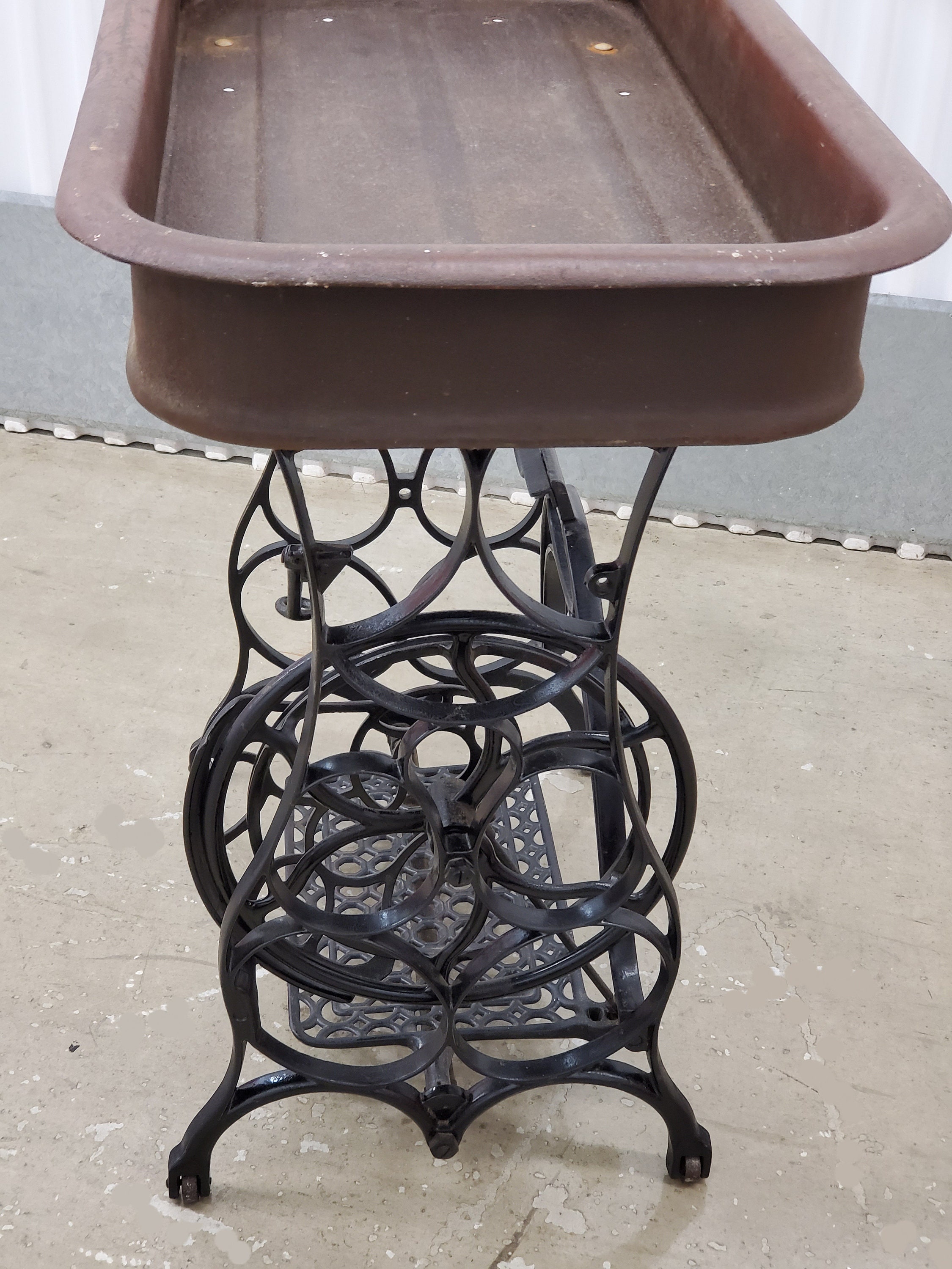 Antique Sewing Base Table, Repurposed Sewing Base, Unique End Table ...