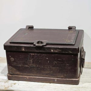 Antique Strong Box, Antique Stagecoach Strong Box, Antique Heavy ...