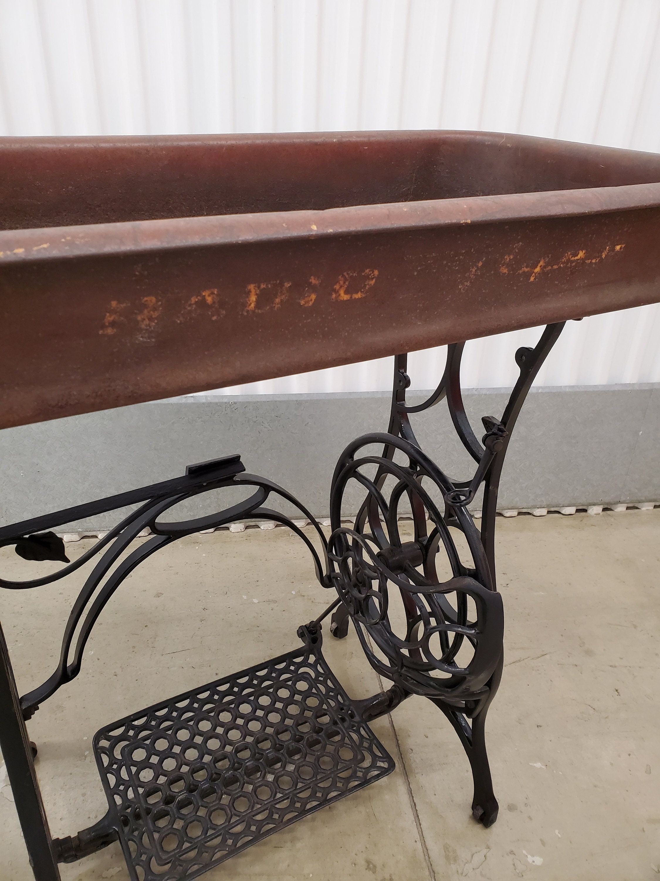 Antique Sewing Base Table, Repurposed Sewing Base, Unique End Table ...