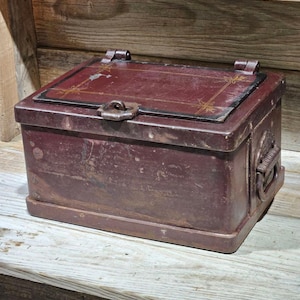 Antique Strong Box, Antique Stagecoach Strong Box, Antique Heavy ...