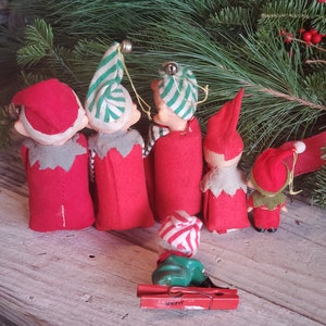 Vintage Christmas Elf Pixie Knee Hugger, 1950s Christmas Pixie, Christmas Elf Rattle Toy ...