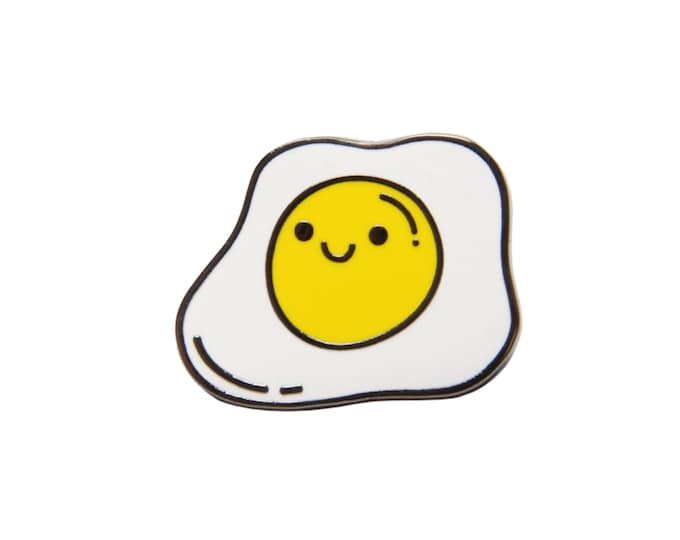 Egg Enamel Pin Cute Hard Enamel Pin Fried Egg Sunny Side - Etsy