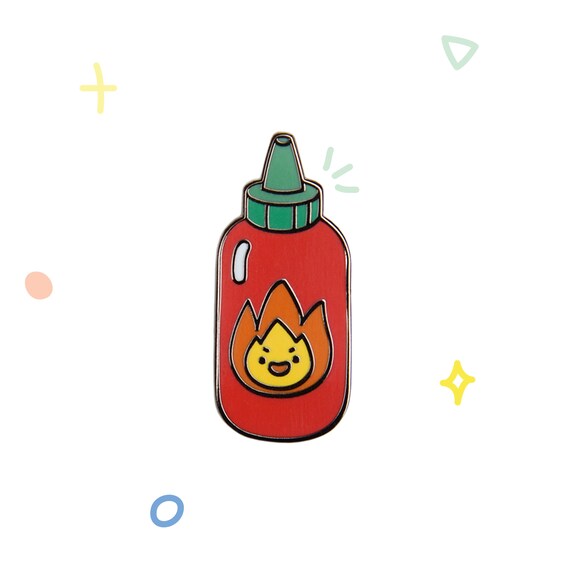 Hot Sauce Enamel Pin Cute Hard Enamel Pin Food Pin Spicy - Etsy