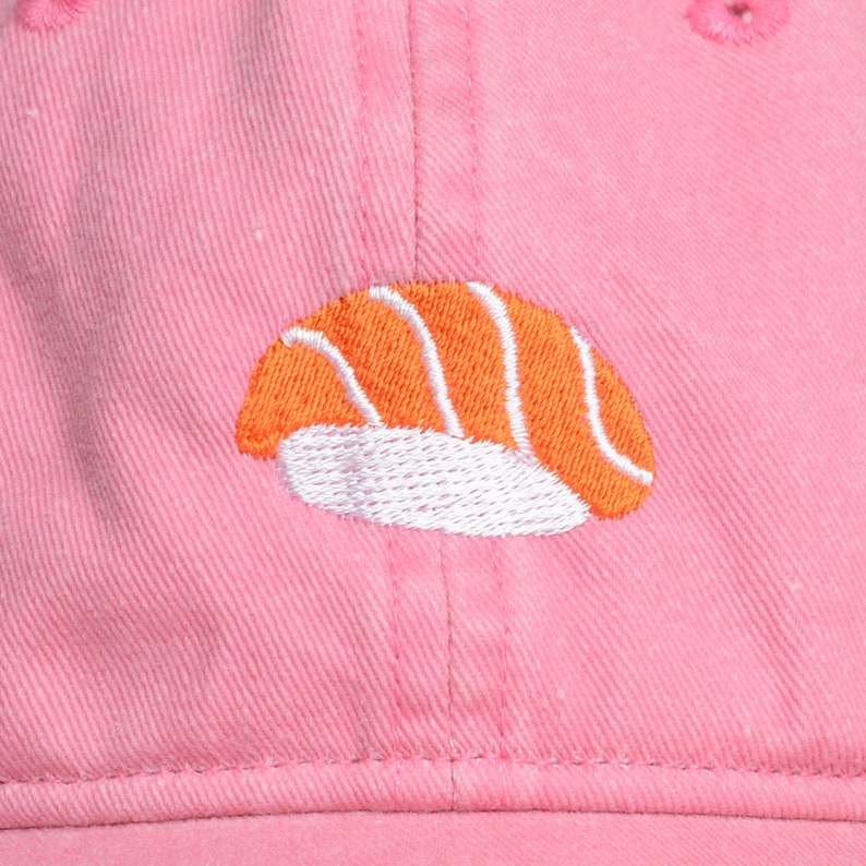 Embroidered Salmon Nigiri Hat | Custom Colors | Unisex | 6-panel ...