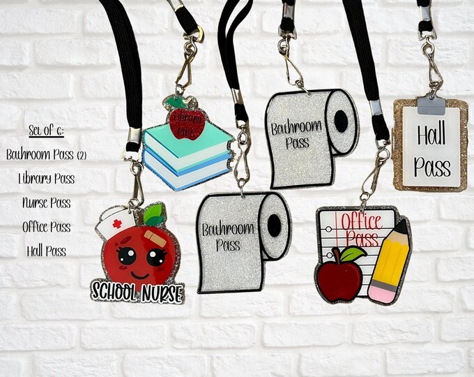 Classroom Hall Pass Set, School Year, Teacher, Classroom, Gift for ...