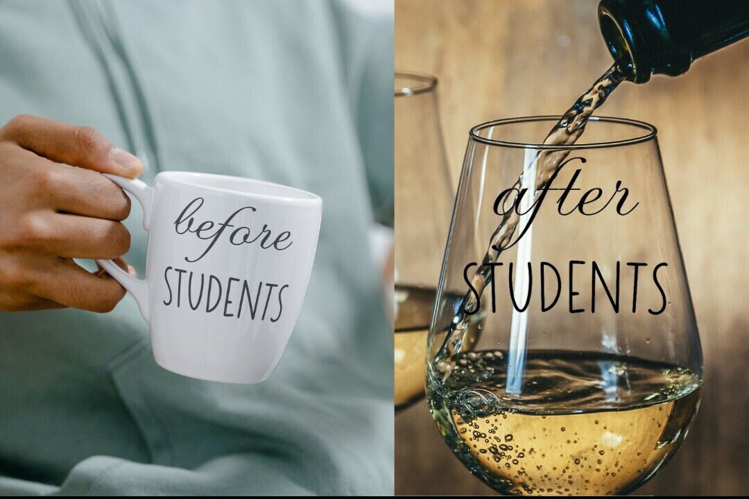 Black & White Before/after Students Glassware Set, Thank You Gift ...