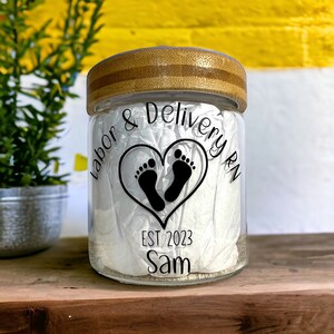 Personalized Labor and Delivery Tracking Jar With Beads, L&D, OB Nurse ...