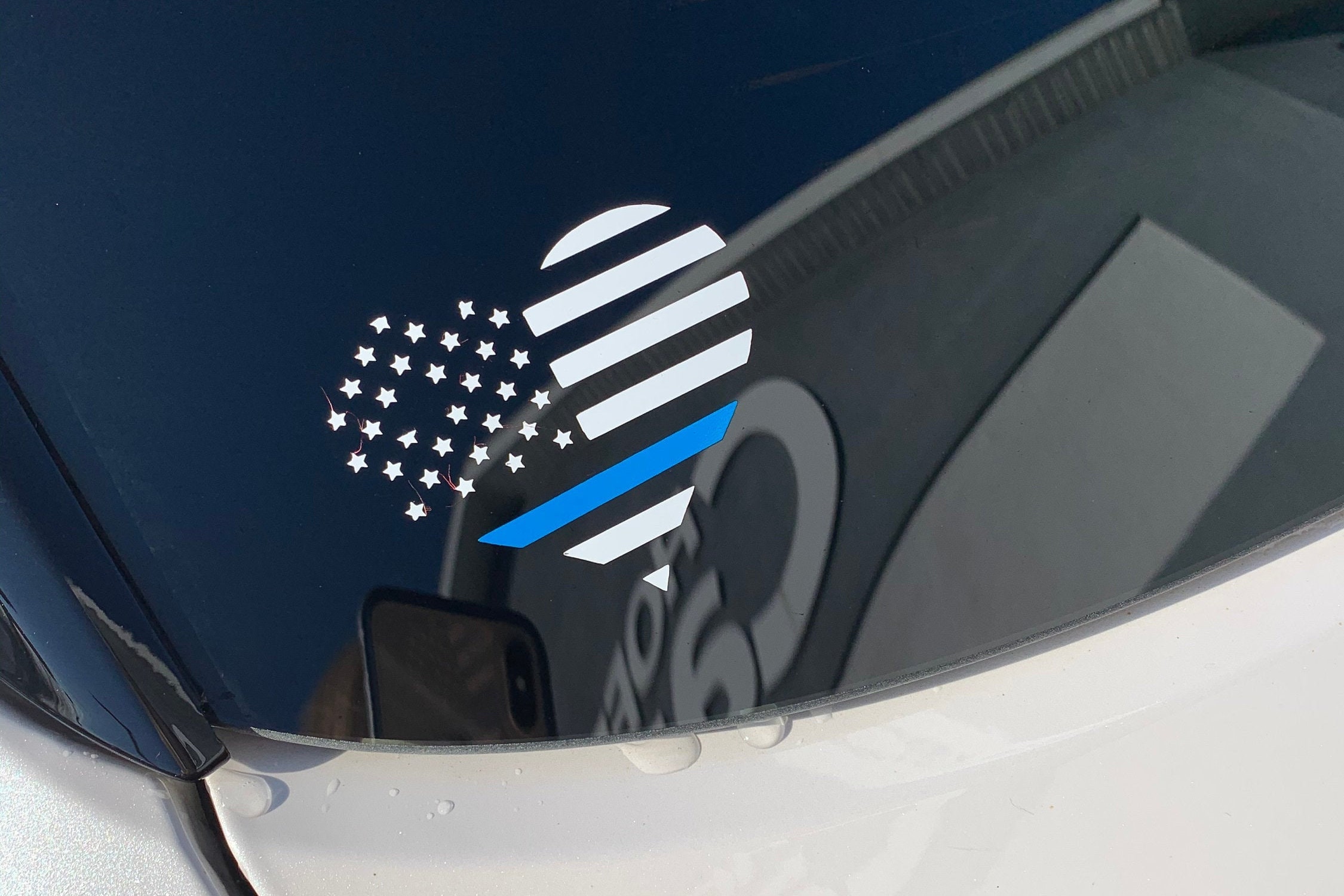Thin Blue Line Decal Thin Blue Line Sticker TBL Back the - Etsy