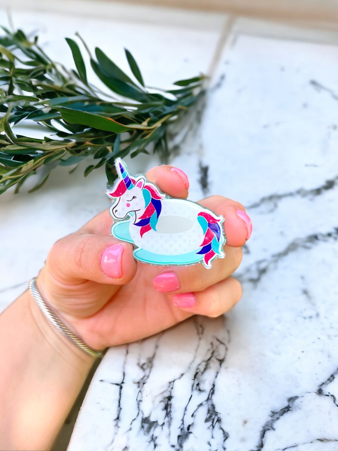Unicorn Badge Reels, ID Holder, Pool Float, Bogg Bag, Summer, Pool Day ...