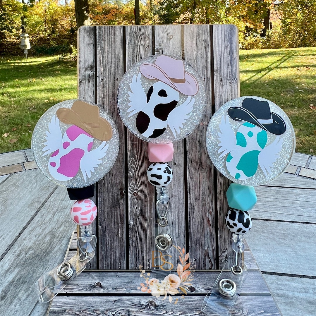 Flying Cowgirl Peanut Ball Badge Reel, Labor and Delivery, Baby Nurse ...