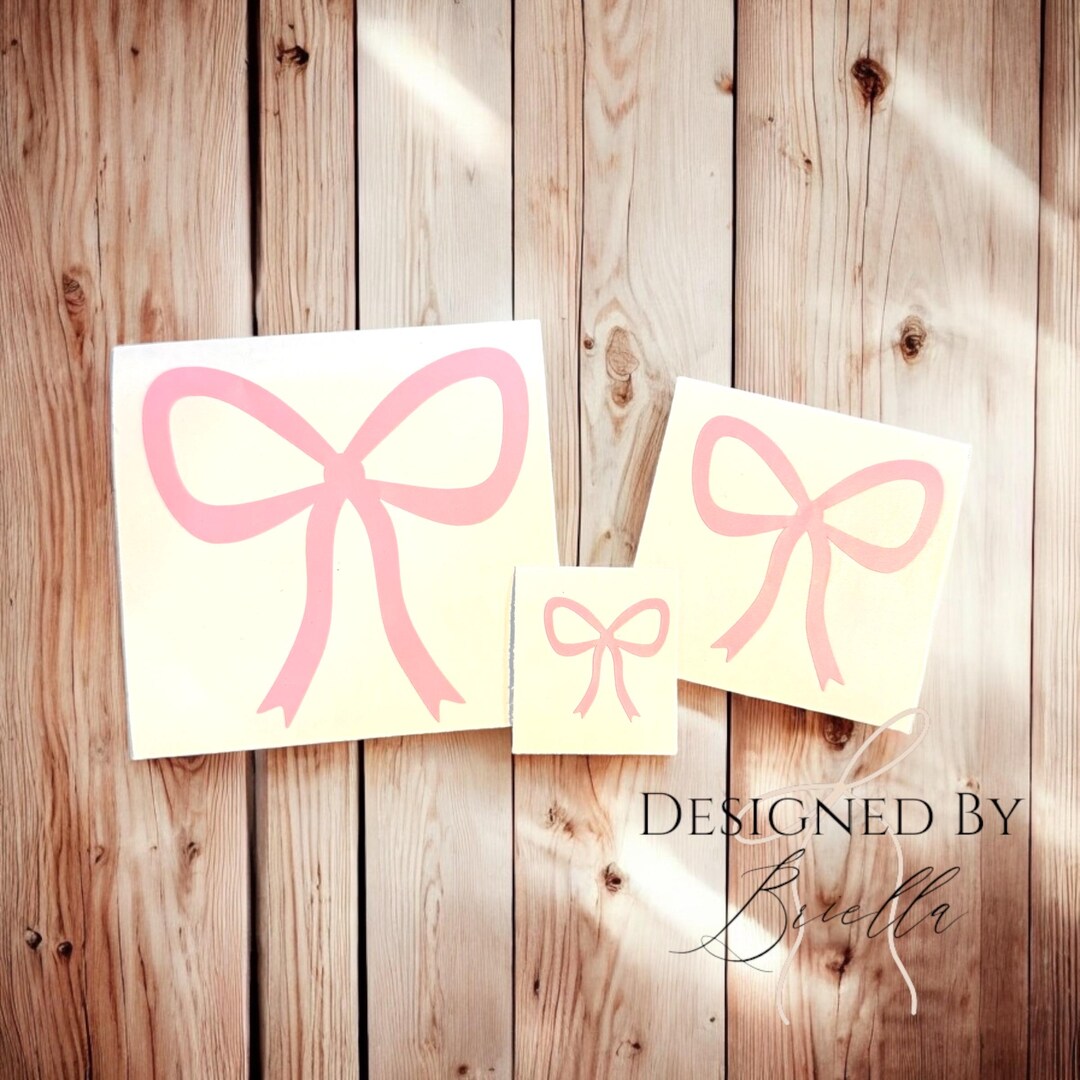 Bow Decals, Bow Stickers, Sticker Set, Coquette Aesthetic Bows, Car ...