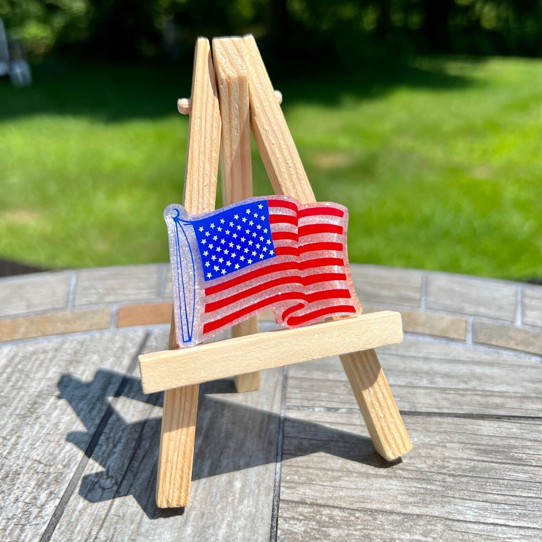 American Flag Badge Reel, 4th of July, Labor Day, Memorial Day, USA ...