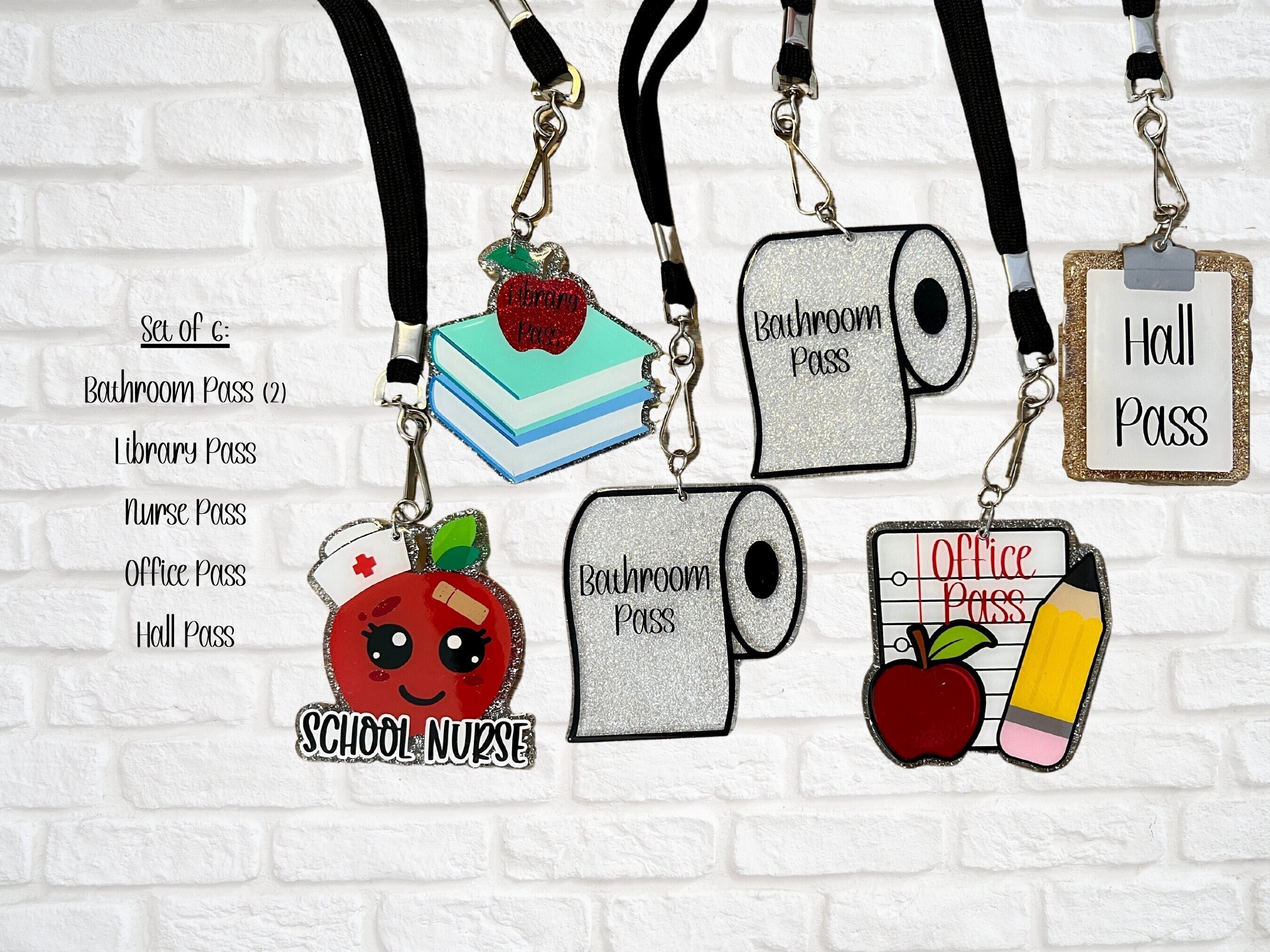 Classroom Hall Pass Set, School Year, Teacher, Classroom, Gift for ...