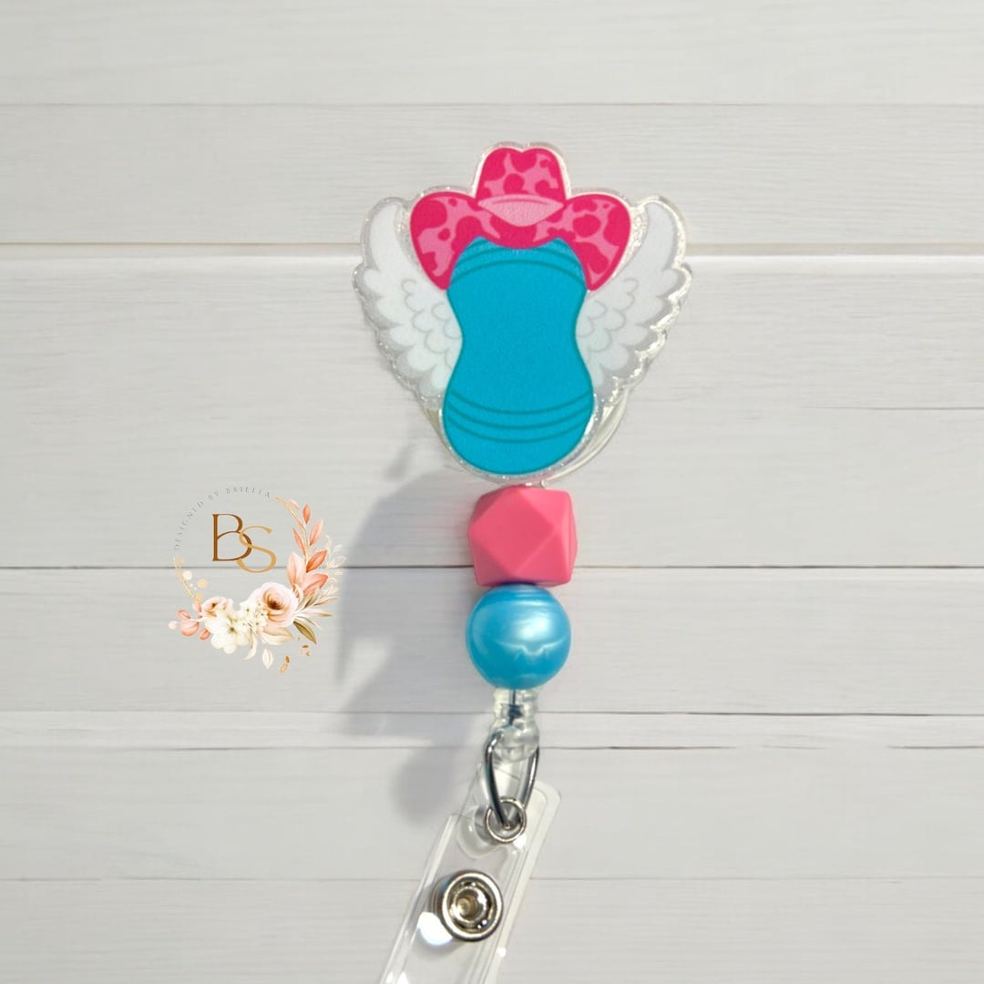 Flying Cowgirl Peanut Ball Badge Reel, Labor and Delivery, Baby Nurse ...