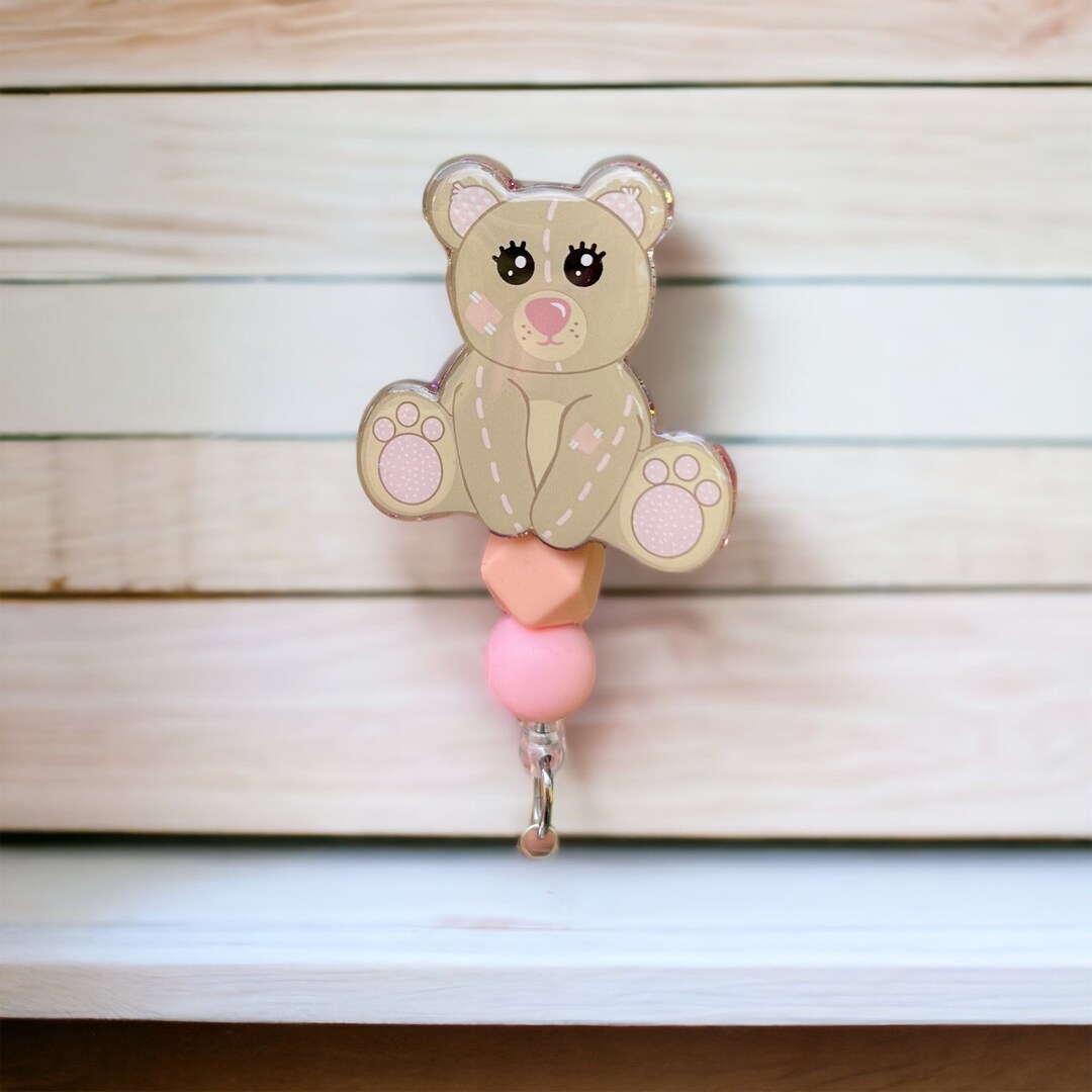 Teddy Bear Badge Reel, Pediatrics, PICU, Children, Animals, Cute ...