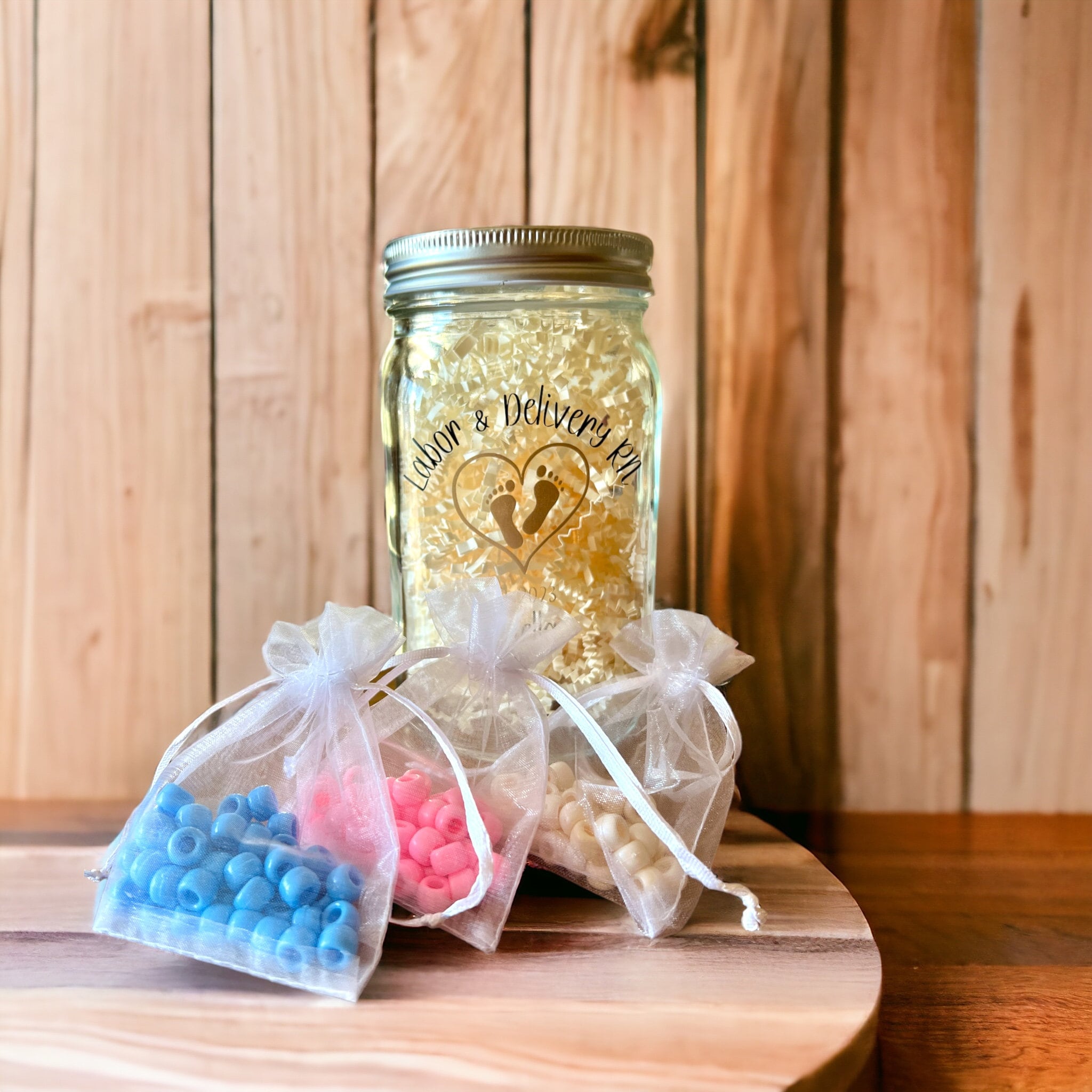 Personalized Labor and Delivery Tracking Jar With Beads, L&D, OB, Nurse ...