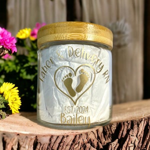 Personalized Labor and Delivery Tracking Jar With Beads, L&D, OB Nurse ...