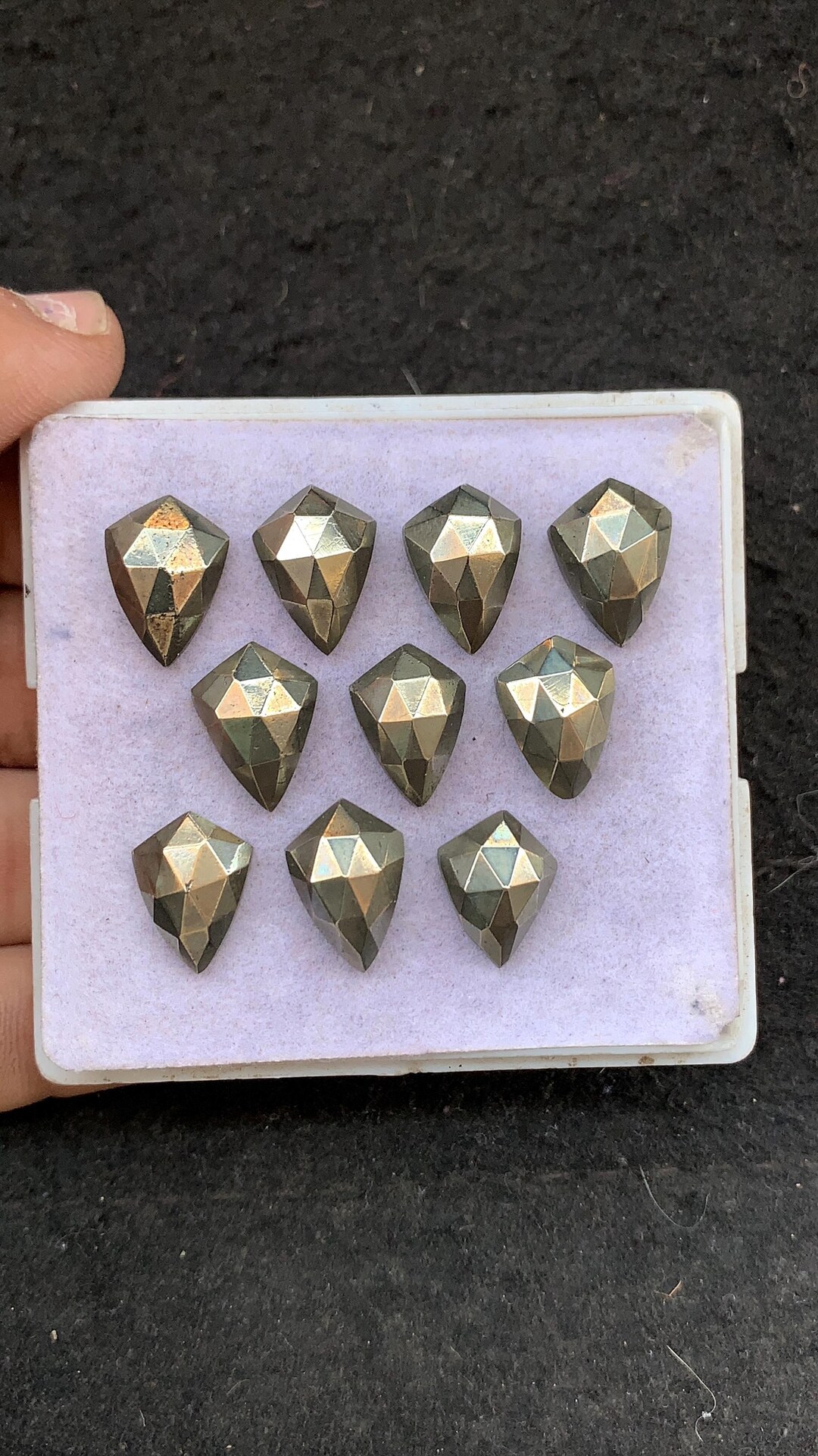 Natural Pyrite Rose Cut Fancy Shape Cabochons High Quality Loose ...
