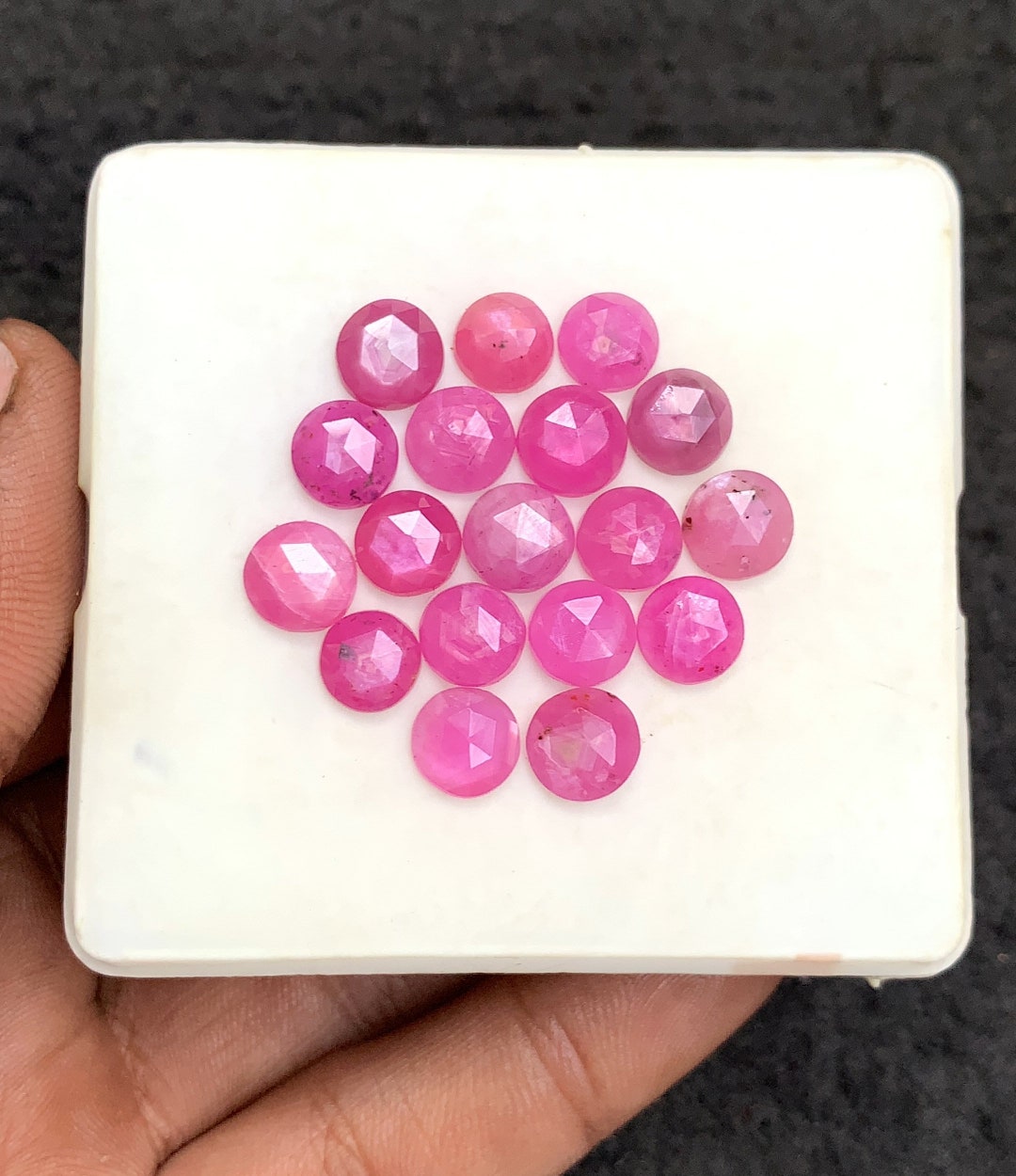Pink Sapphire Gemstone Natural Pink Sapphire Rose Cut Round - Etsy