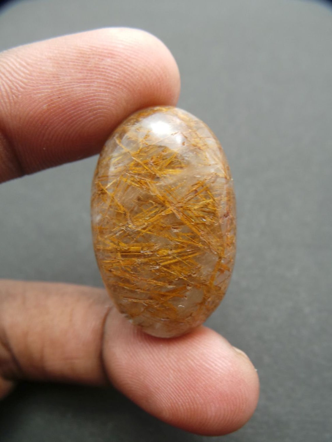 Copper Rutilated Quartz Cabochon-Natural Copper Rutilated | Etsy