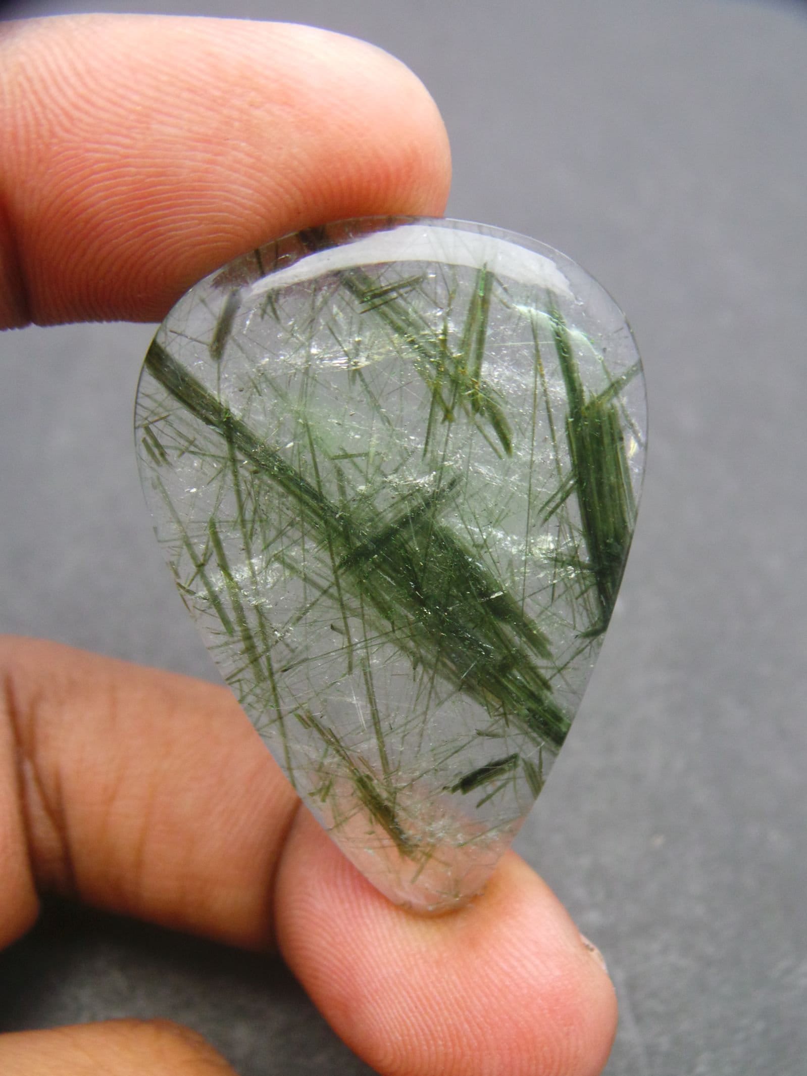 Green Rutilated Quartz Cabochon-Natural Green Rutilated Quartz | Etsy