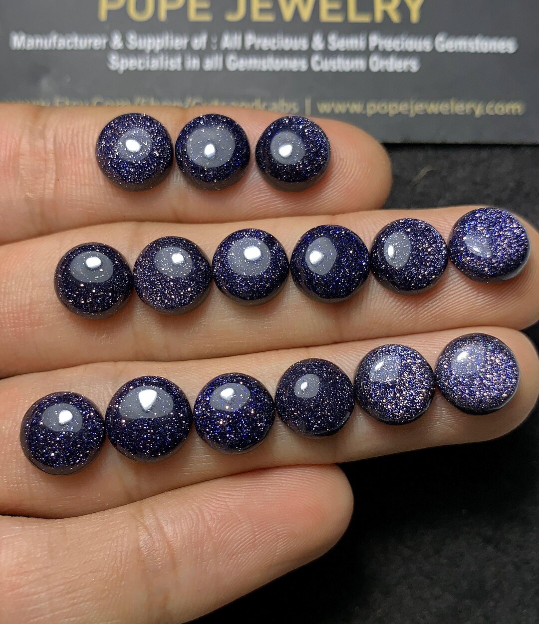 Natural Blue Sandstone Smooth Round Shape Cabochon High Quality Loose ...