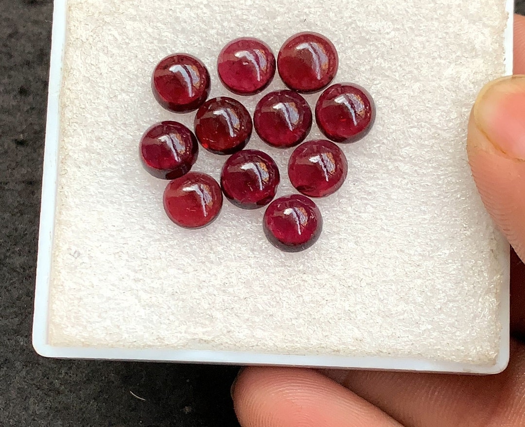Beautiful Garnet Gemstone Natural Garnet Smooth Round Shape Cabochons ...
