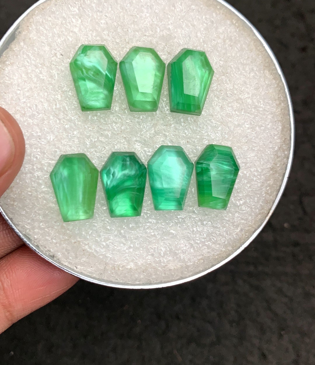 Aurora Shell Pearl Gemstone Aurora Shell Pearl Step Cut Coffin Shape ...