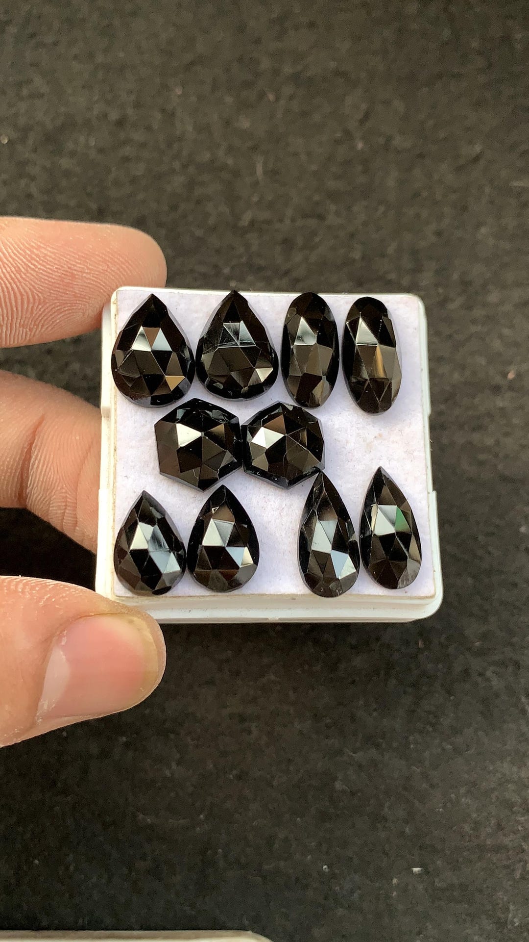 Black Spinal Gemstone-black Spinal Rose Cut Cabochon-black Spinal Mix ...