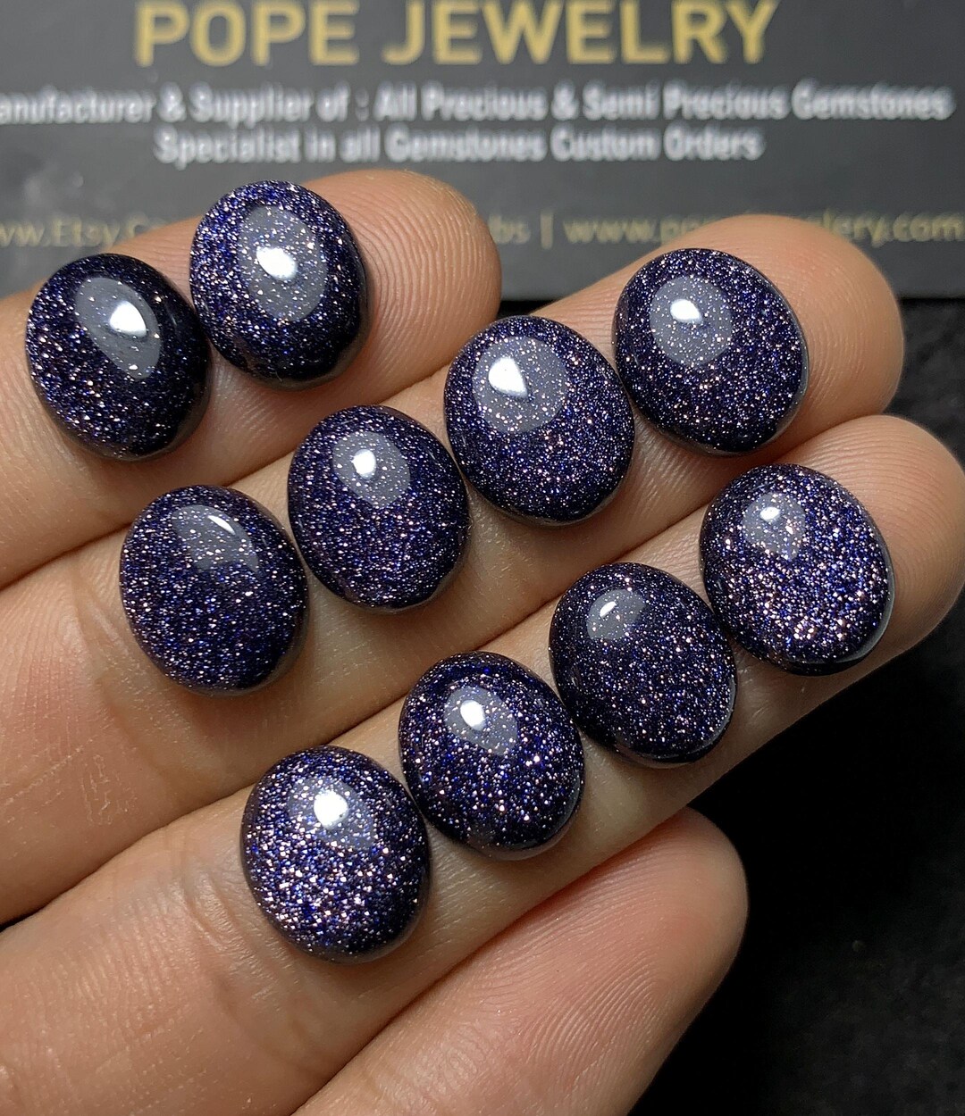 Natural Blue Sandstone Smooth Oval Shape Cabochon High Quality Loose ...