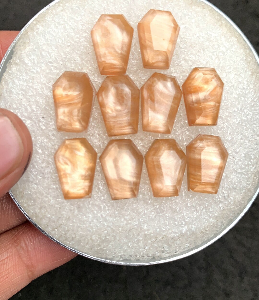 Aurora Shell Pearl Gemstone Aurora Shell Pearl Step Cut Coffin Shape ...