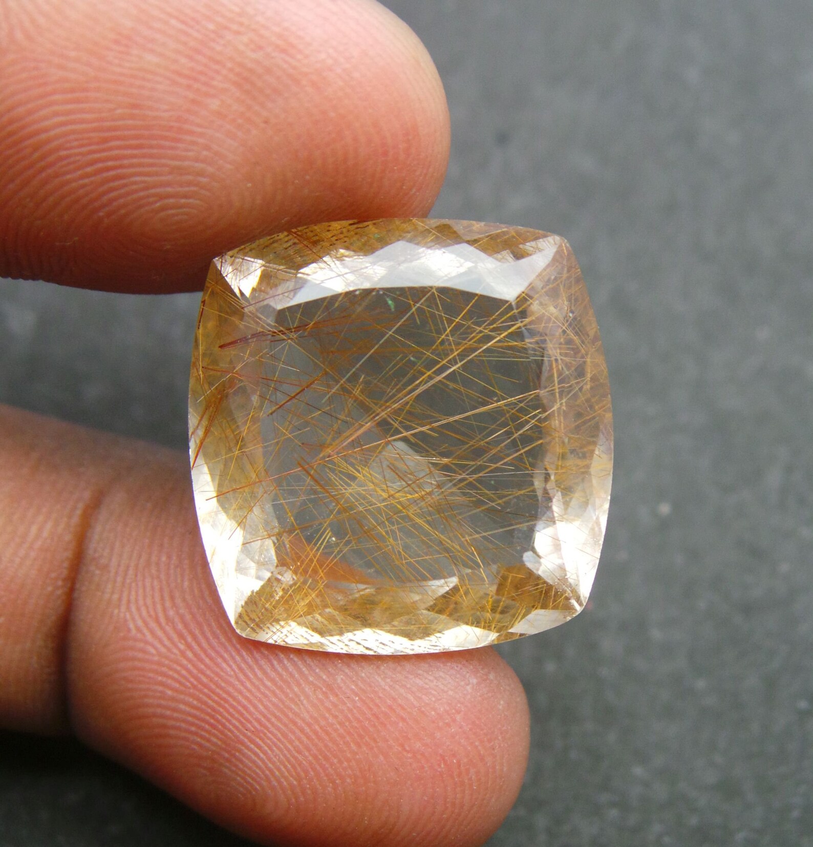 Copper Rutilated Quartz Cut Stones-rutilated Quartz Cut | Etsy