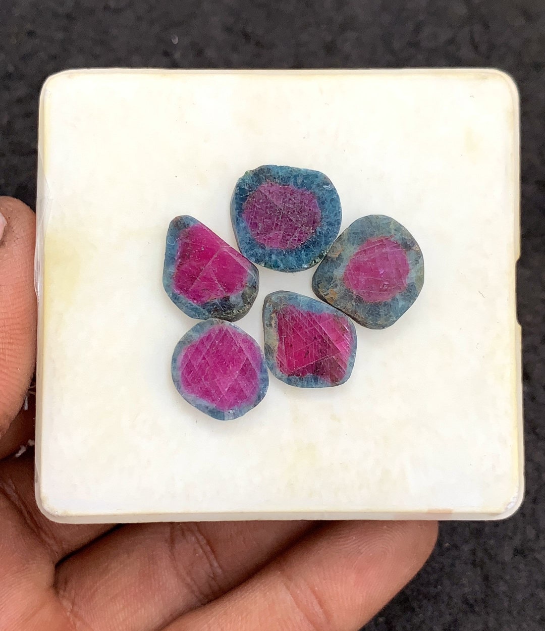 Natural Watermelon Ruby Smooth Fancy Shape Cabochons Gemstone - Etsy Sweden