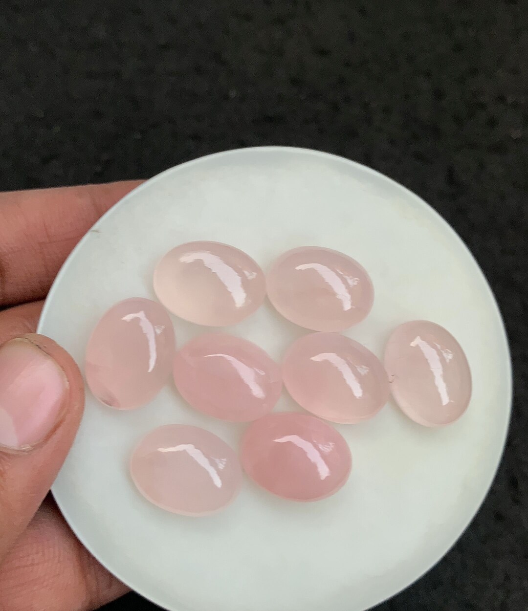 Rose Quartz Gemstone Natural Rose Quartz Smooth Oval Shape - Etsy