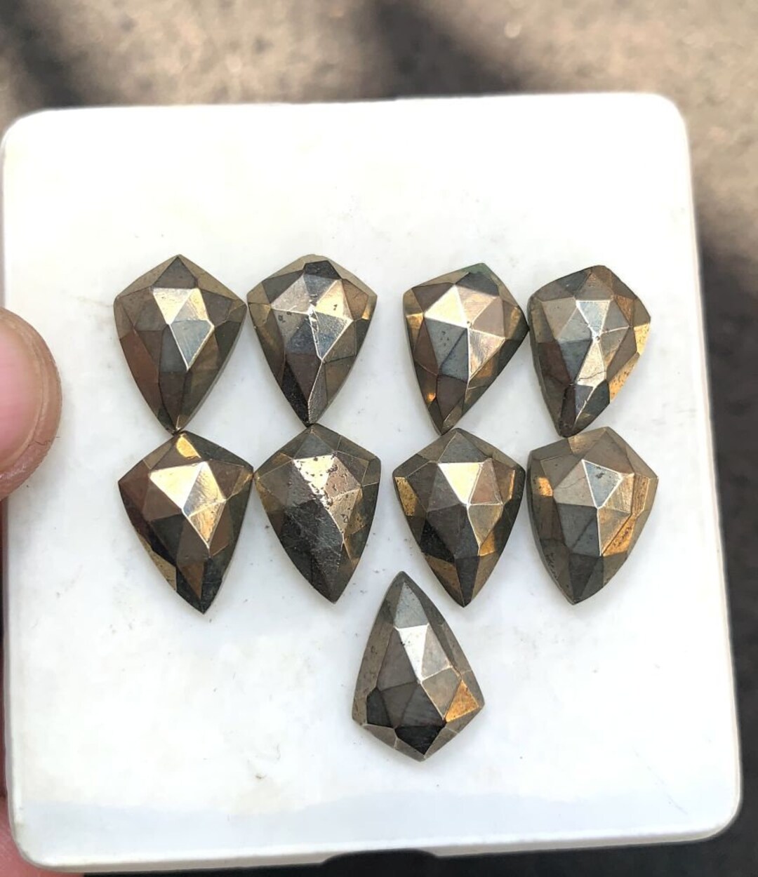 Natural Pyrite Rose Cut Fancy Shape Cabochon High Quality Gemstone for ...