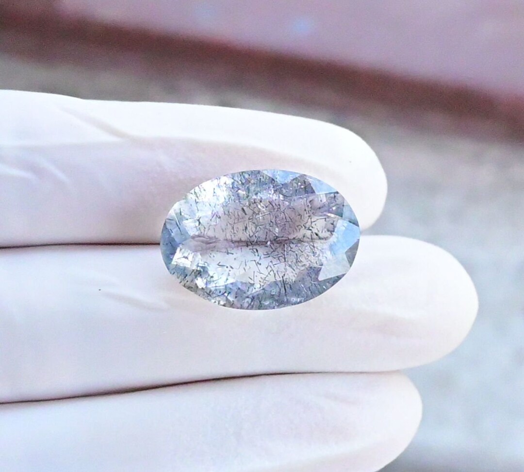 Super Seven Gemstone Natural Super Seven Faceted Cut Oval Shape Gemstone 22x15x7 MM 1 Piece high ...