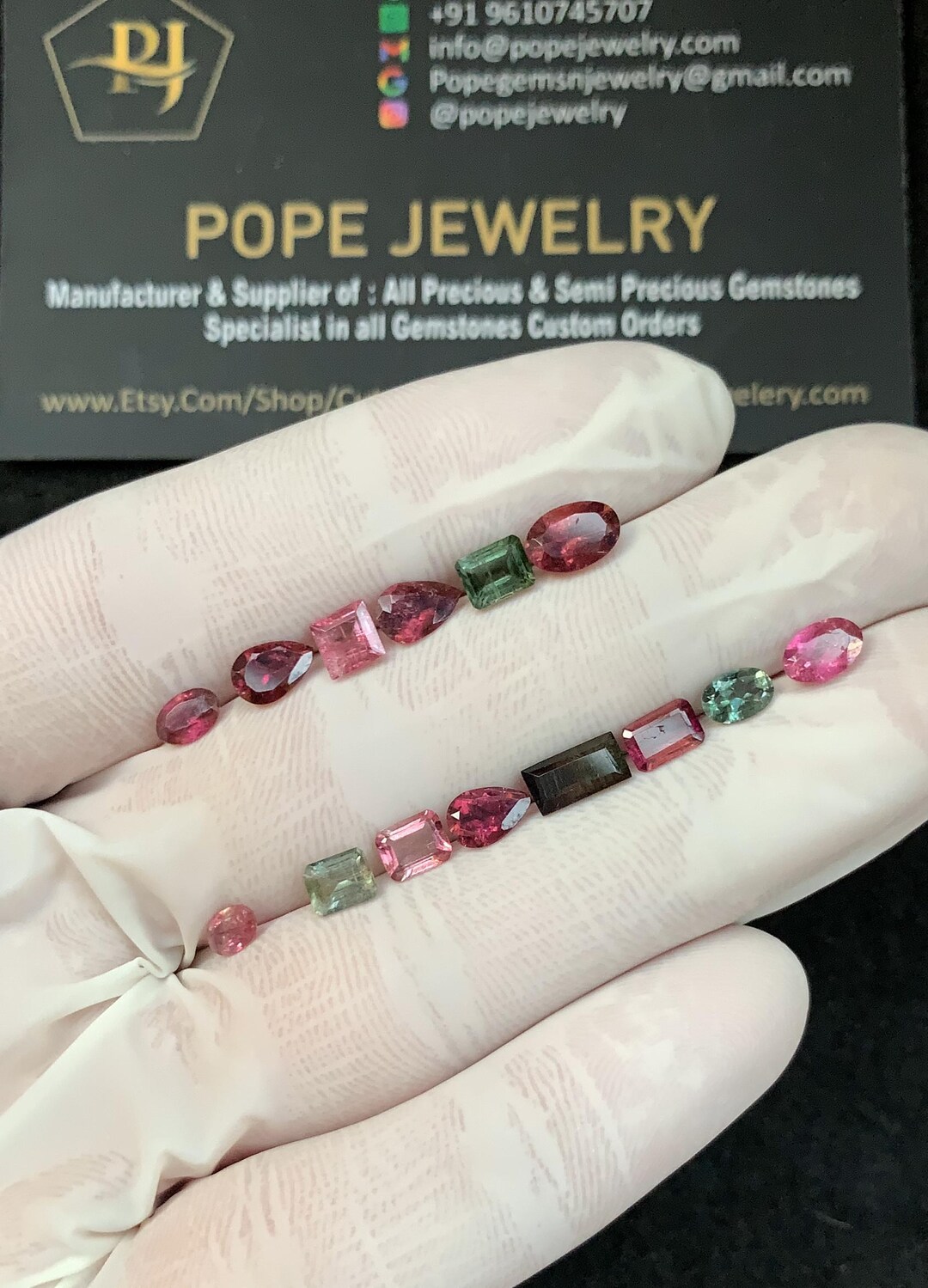 Natural Tourmaline Gemstone Cuts-tourmaline Faceted Cut Gemstone ...