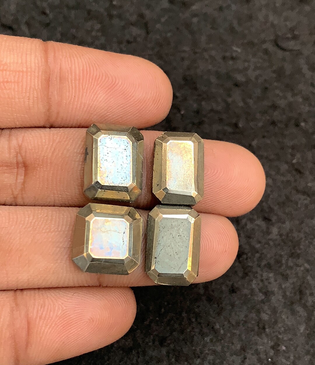Amazing Pyrite Gemstone Natural Pyrite Step Cut Mix Shape - Etsy
