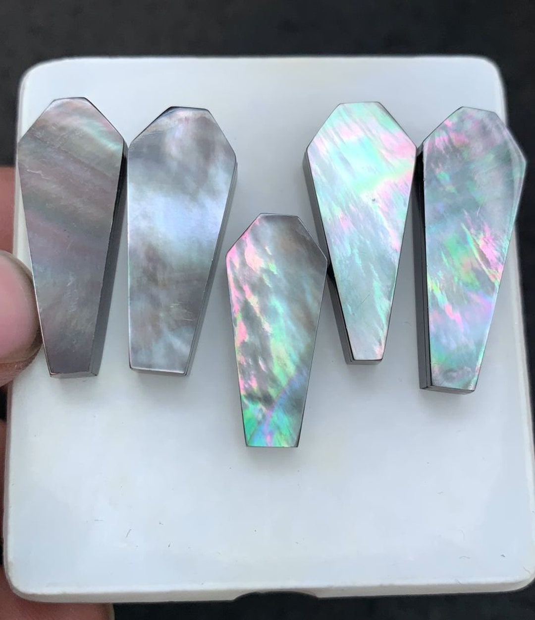Natural Shell Pearl Smooth Coffin Shape Cabochon High Quality Gemstone ...