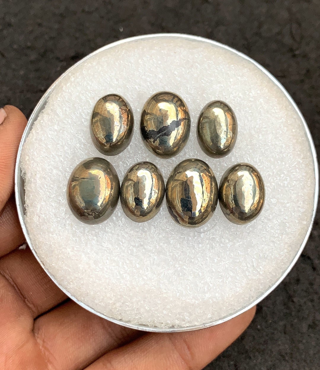 Pyrite Gemstone Natural Pyrite Smooth Oval Shape Cabochons - Etsy