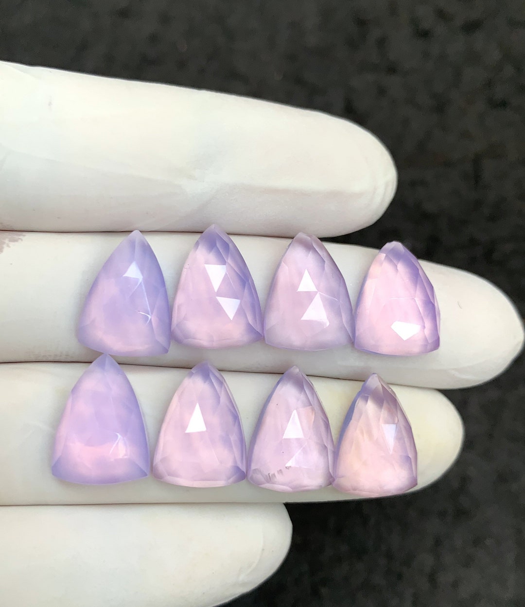 Lavender Quartz Gemstone Lavender Quartz Rose Cut Fancy Shape Gemstone 14x10 MM 8 Pieces high ...