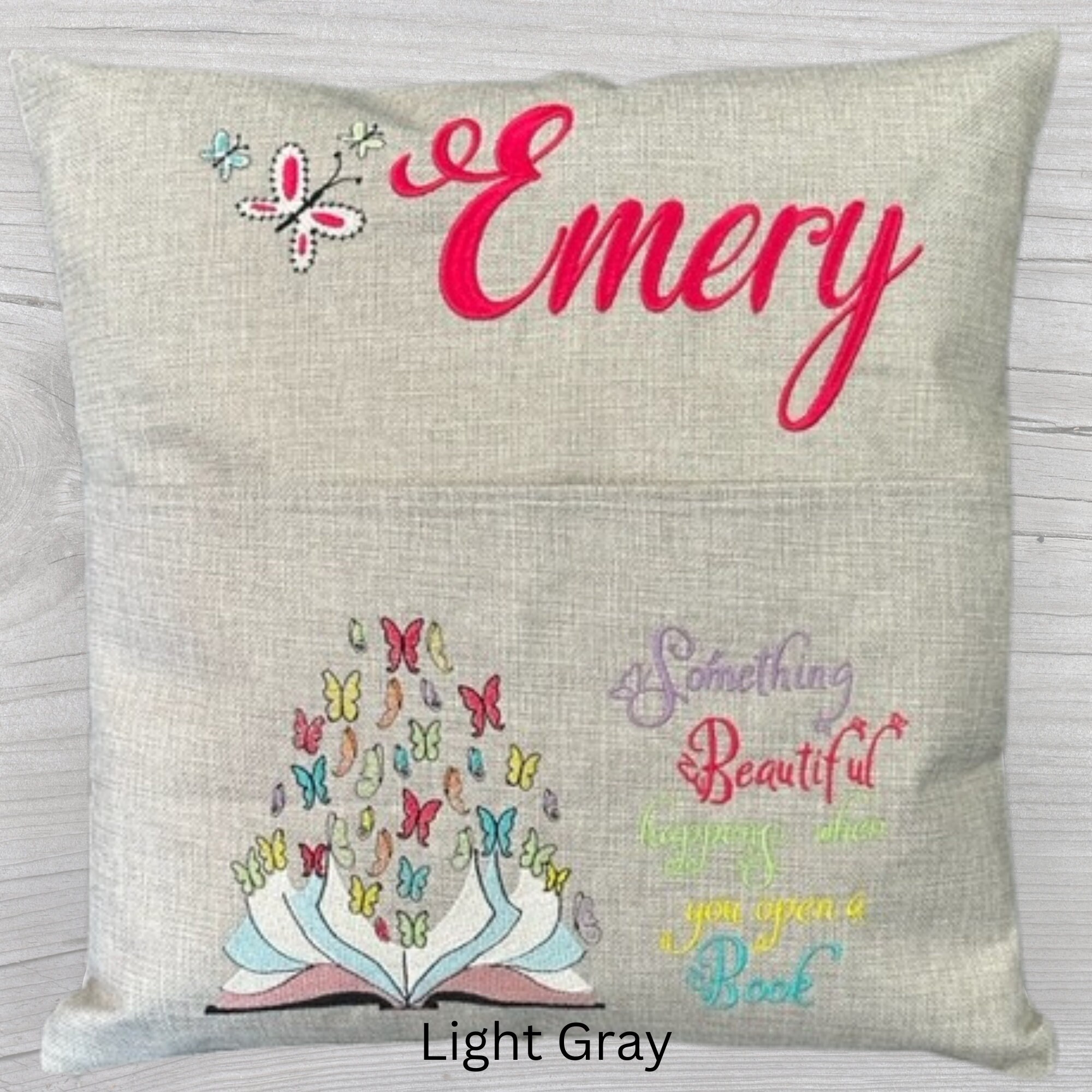 Pocket Pillow, Reading Pillow, Machine Embroidery Pillow, Girls Pocket ...