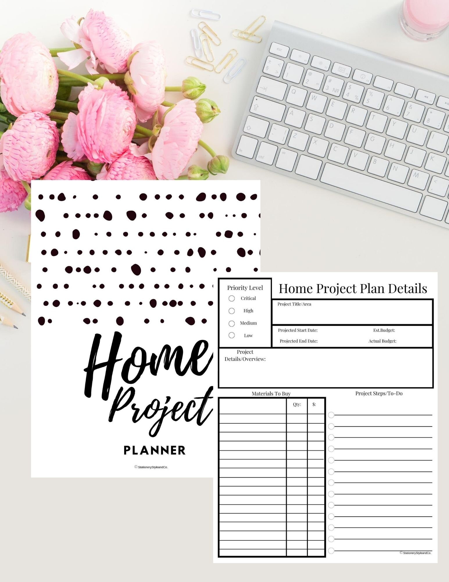 Home Project Planner Digital Download Planner Inserts - Etsy