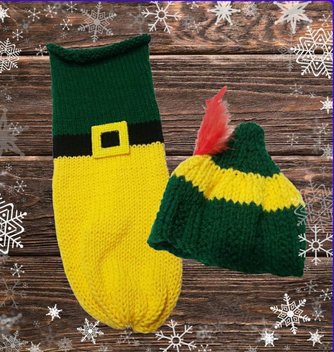 Buddy the Elf Baby Elf Hat With Feather Jovi Elf the Movie Will Ferrell ...