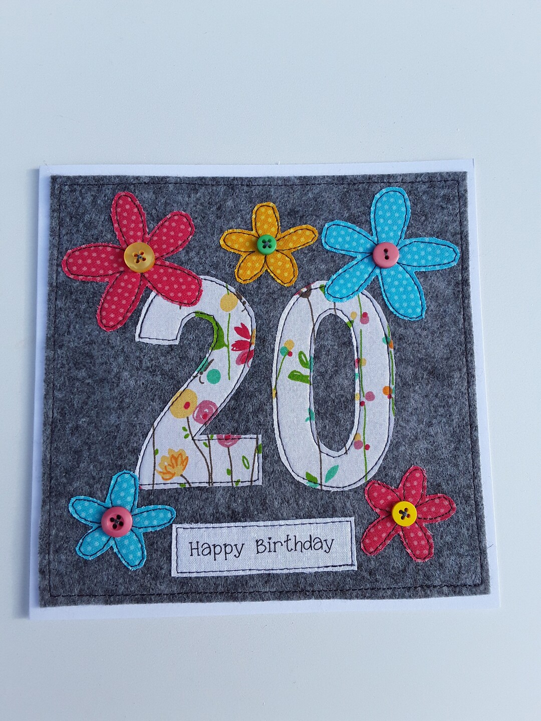 20th Birthday Card Female Birthday Flower Card Floral - Etsy